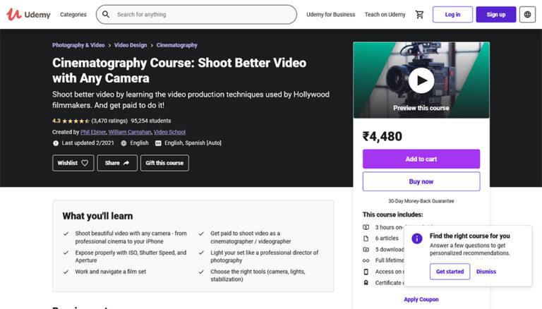 Top Online Cinematography Courses: Learn Now – TangoLearn